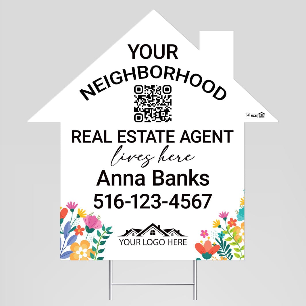 your neighborhood real estate agent yard sign – PixelsPrinted