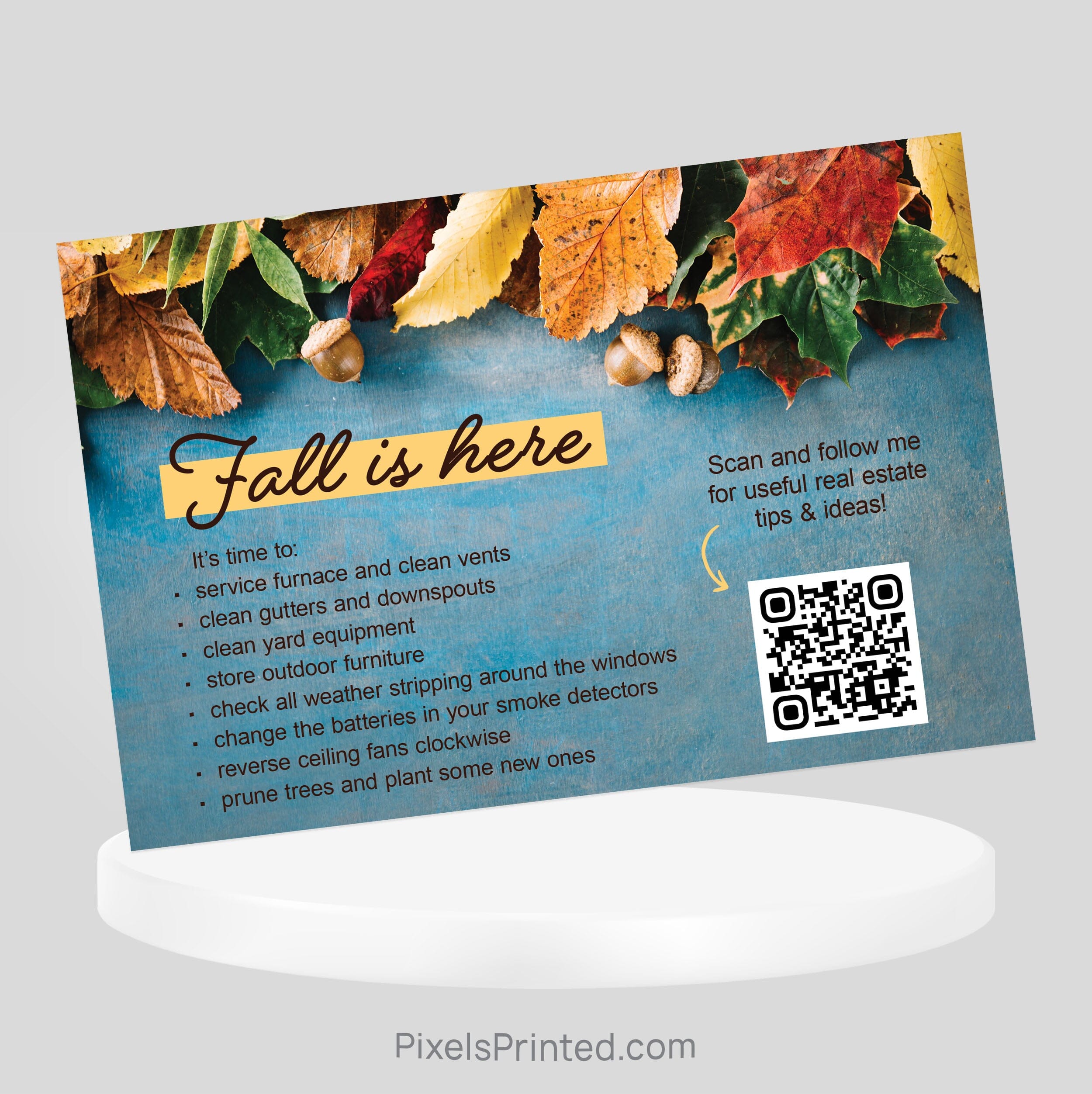 REMAX real estate Fall Maintenance postcards – PixelsPrinted