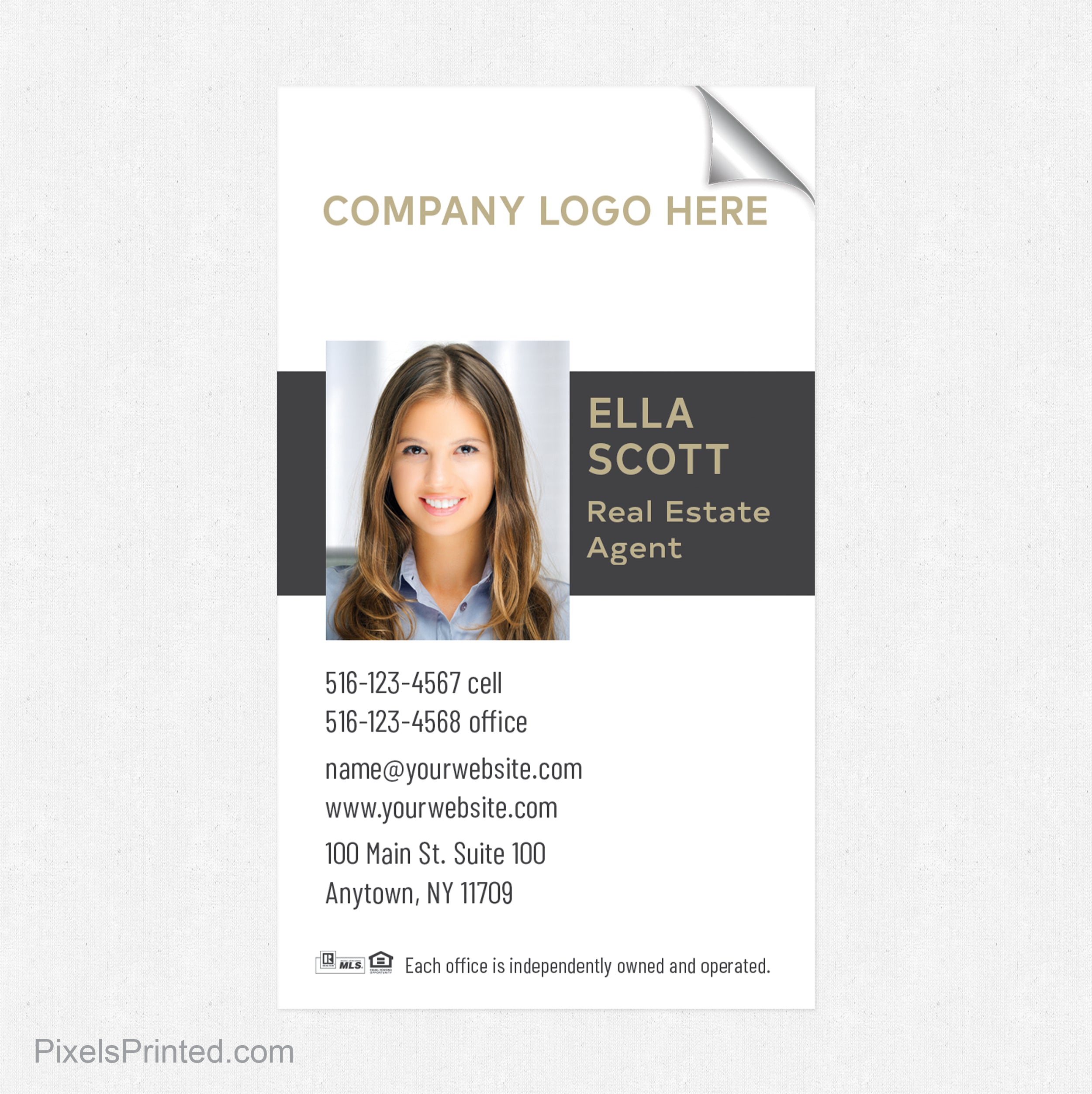 Century 21 business card stickers – PixelsPrinted